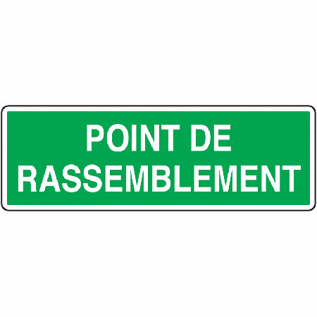 Panneau "Point de rassemblement" PVC - Dim. 45x15cm - La Boutique Les ...